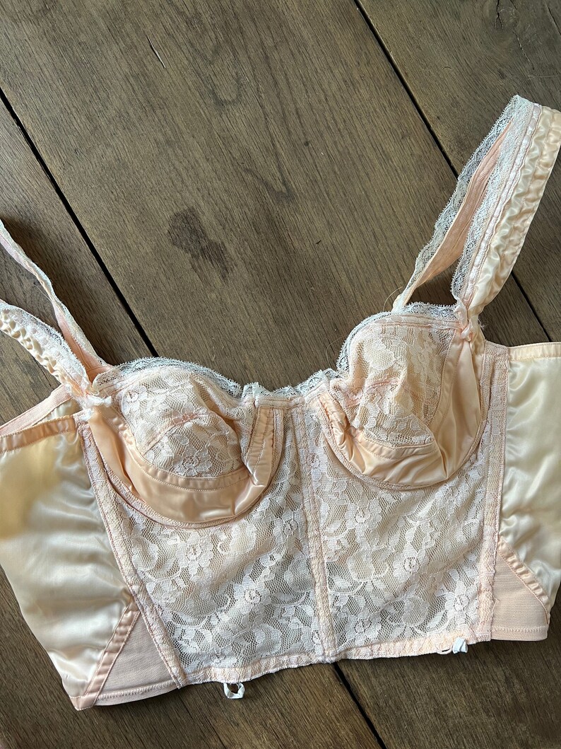 Vintage 1950s Light Peach Lace Bra - Etsy