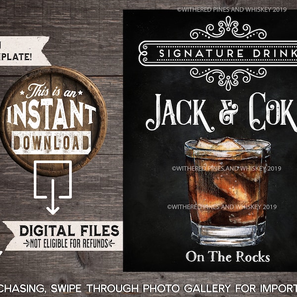 Jack and Coke Wedding - Etsy