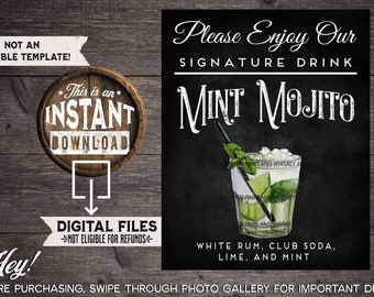 Wedding Mojito Sign | Etsy