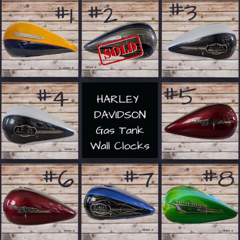 Harley Davidson Gas Tank Wall Clock Hand-made / Man Cave / Office Road ...
