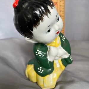 Vintage Chinese Golden Girl, Lucky Children Statues - Etsy