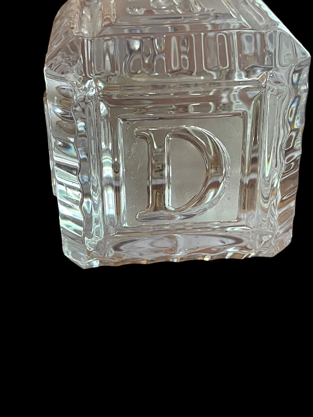 Vintage Clear Crystal Glass Waterford Alphabet Block Paperweight - Etsy