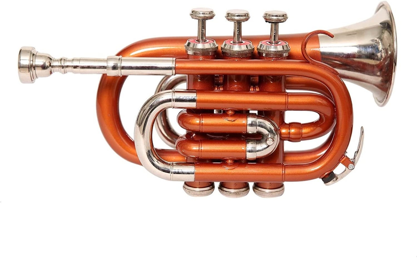 Pocket Trumpet Bb Pitch Copper Color With Hard Case and Mp Brand: Sai ...