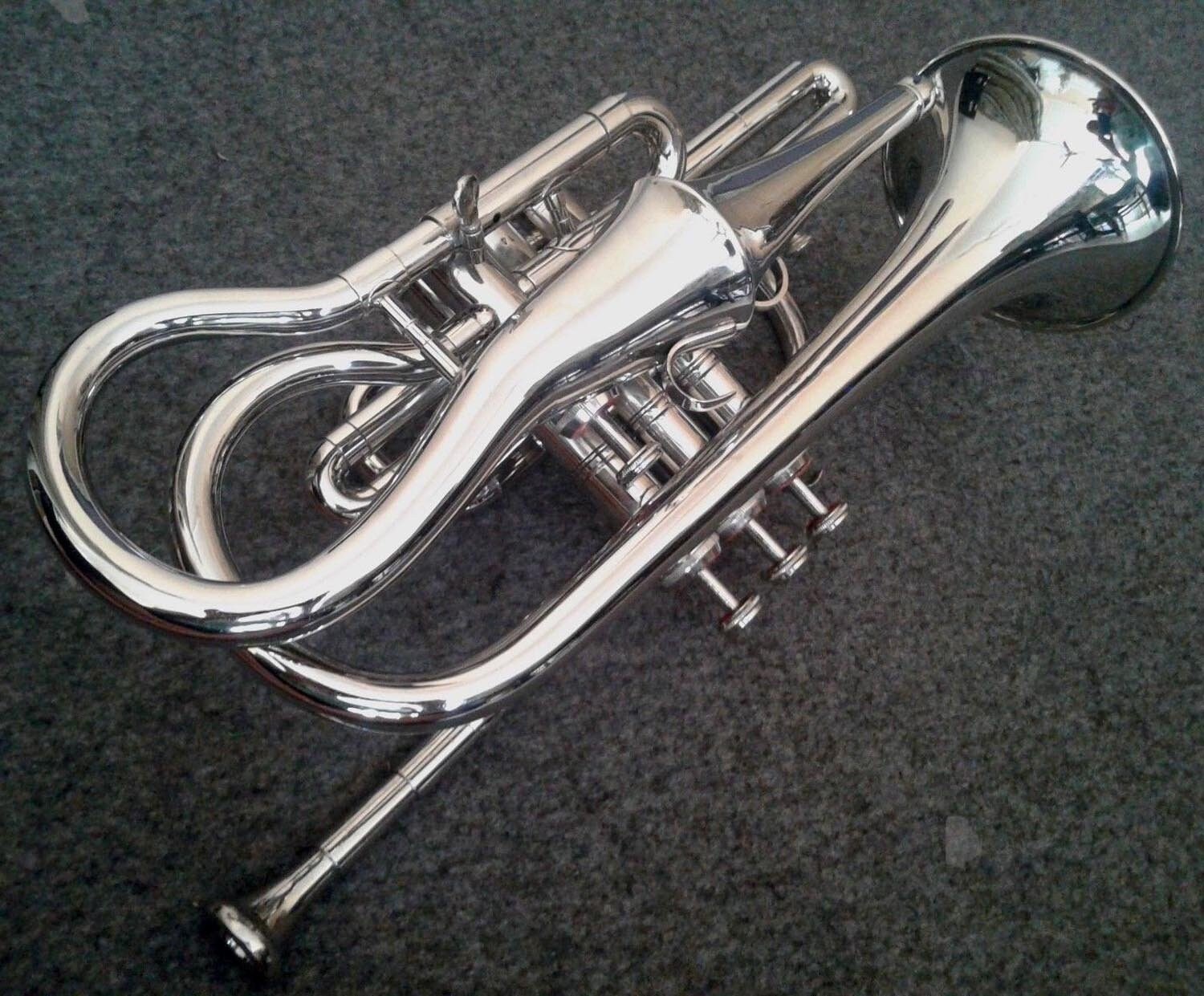 New Silver Bb Echo Cornet With Free Hard Case mouthpiece - Etsy