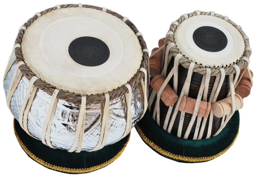 SAI Musicals Tabla Set 2.5kg Designer Chromed Copper Bayan - Etsy