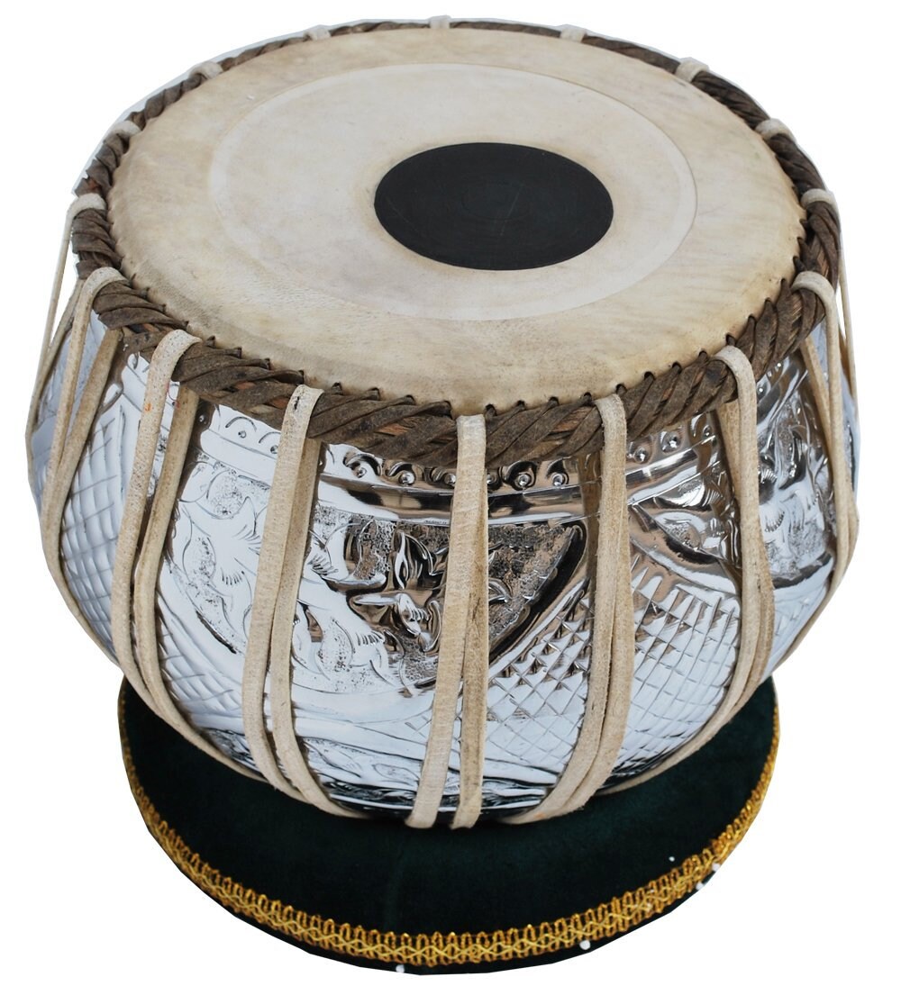 SAI Musicals Tabla Set 2.5kg Designer Chromed Copper Bayan - Etsy
