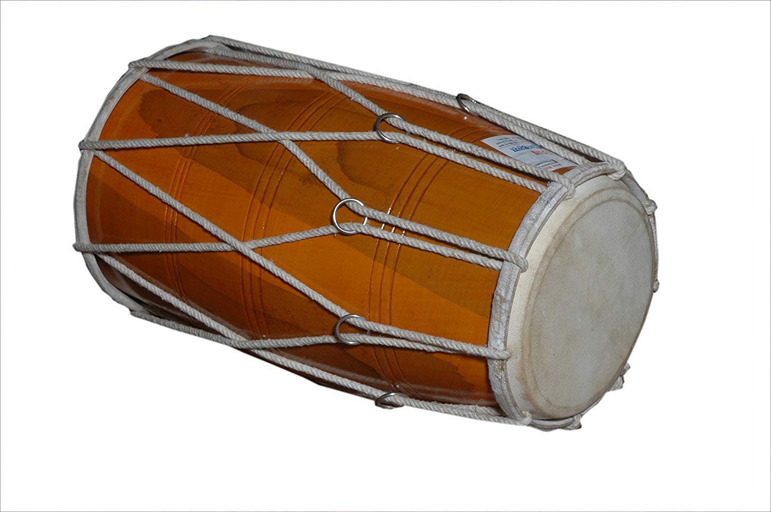 Handmade Wooden Dholak Indian Folk Musical Instrument Drum Tied Thru ...