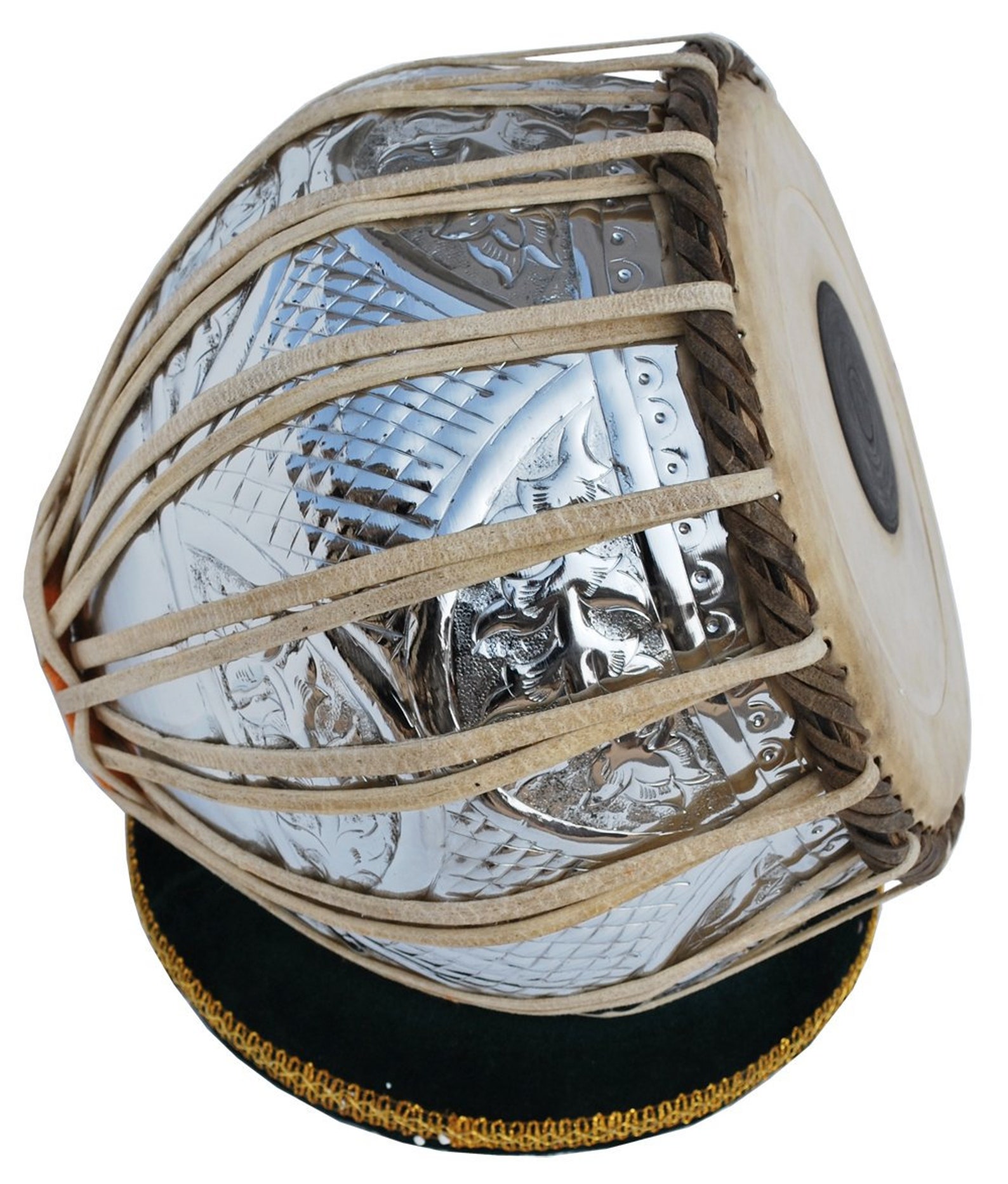 SAI Musicals Tabla Set 2.5kg Designer Chromed Copper Bayan | Etsy