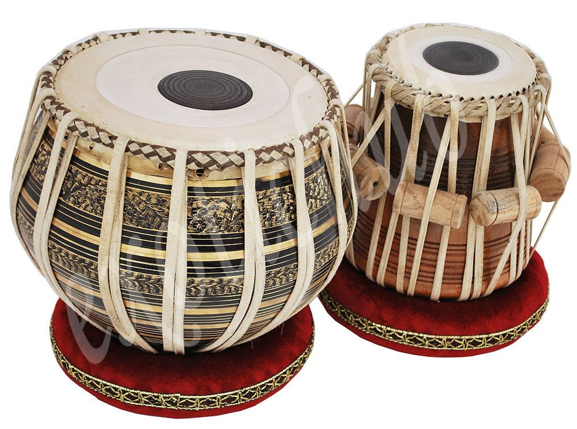 SAI Musical Tabla Drum Set Buy 2.5KG Black Brass Bayan - Etsy