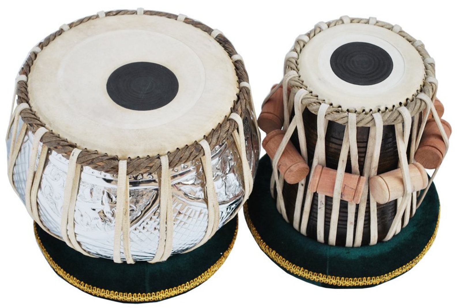 SAI Musicals Tabla Set 2.5kg Designer Chromed Copper Bayan - Etsy