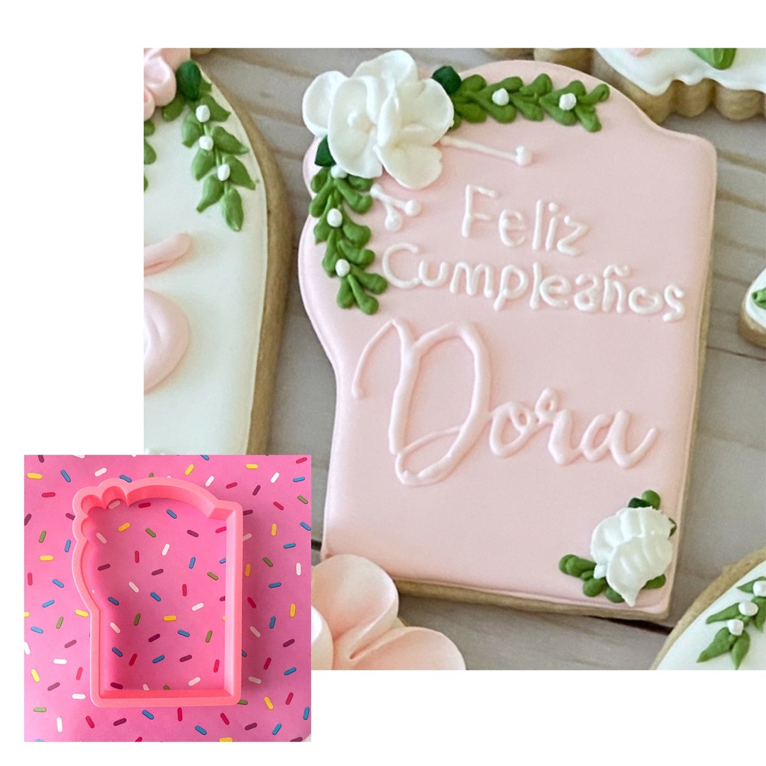 Floral Plaque Cookie Cutter - Etsy