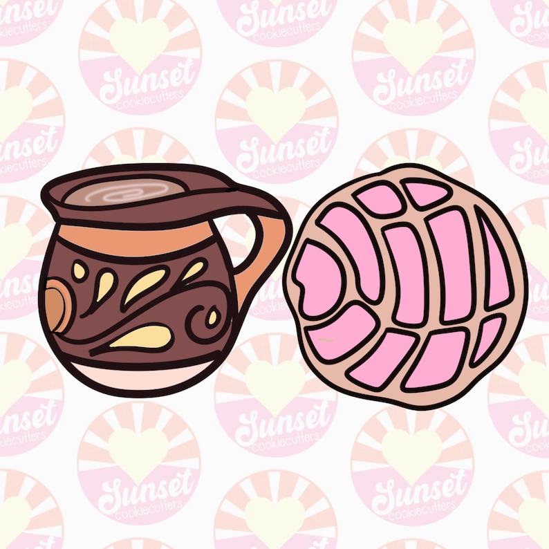 Concha and Cafecito Set of 2 Cookie Cutters - Etsy