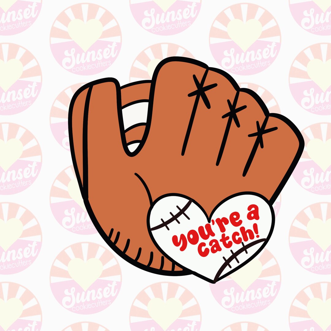 Baseball Mitt With Heart Cookie Cutter - Etsy
