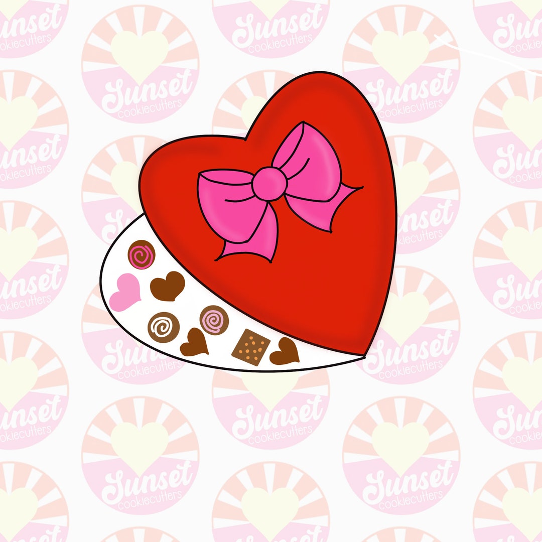 Heart Box of Chocolates Cookie Cutter,valentine’s Cookie Cutters - Etsy