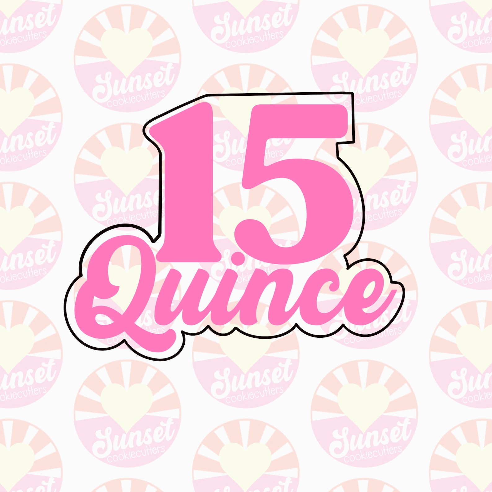 Quince Number Cookie Cutter/quinceanera Cookie Cutter, Outline Only ...