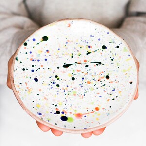 Dotted Color Plate Small Plate Pottery Plates Ring Plate Pottery Saucer ...