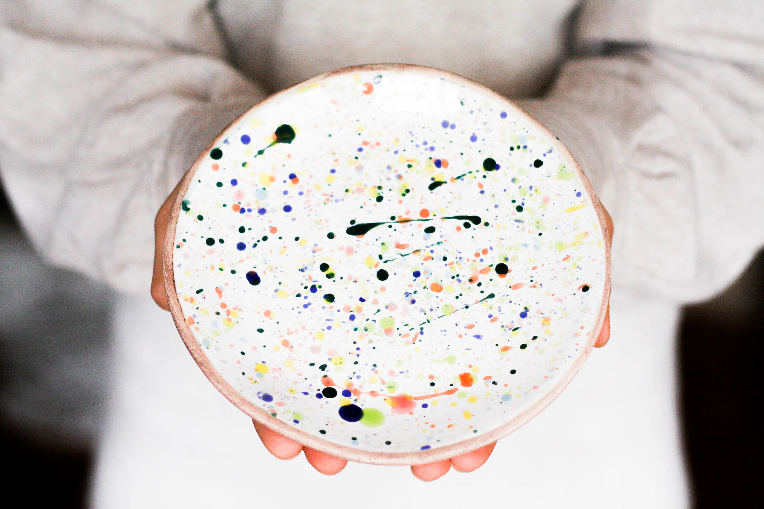 Dotted Color Plate Small Plate Pottery Plates Ring Plate - Etsy