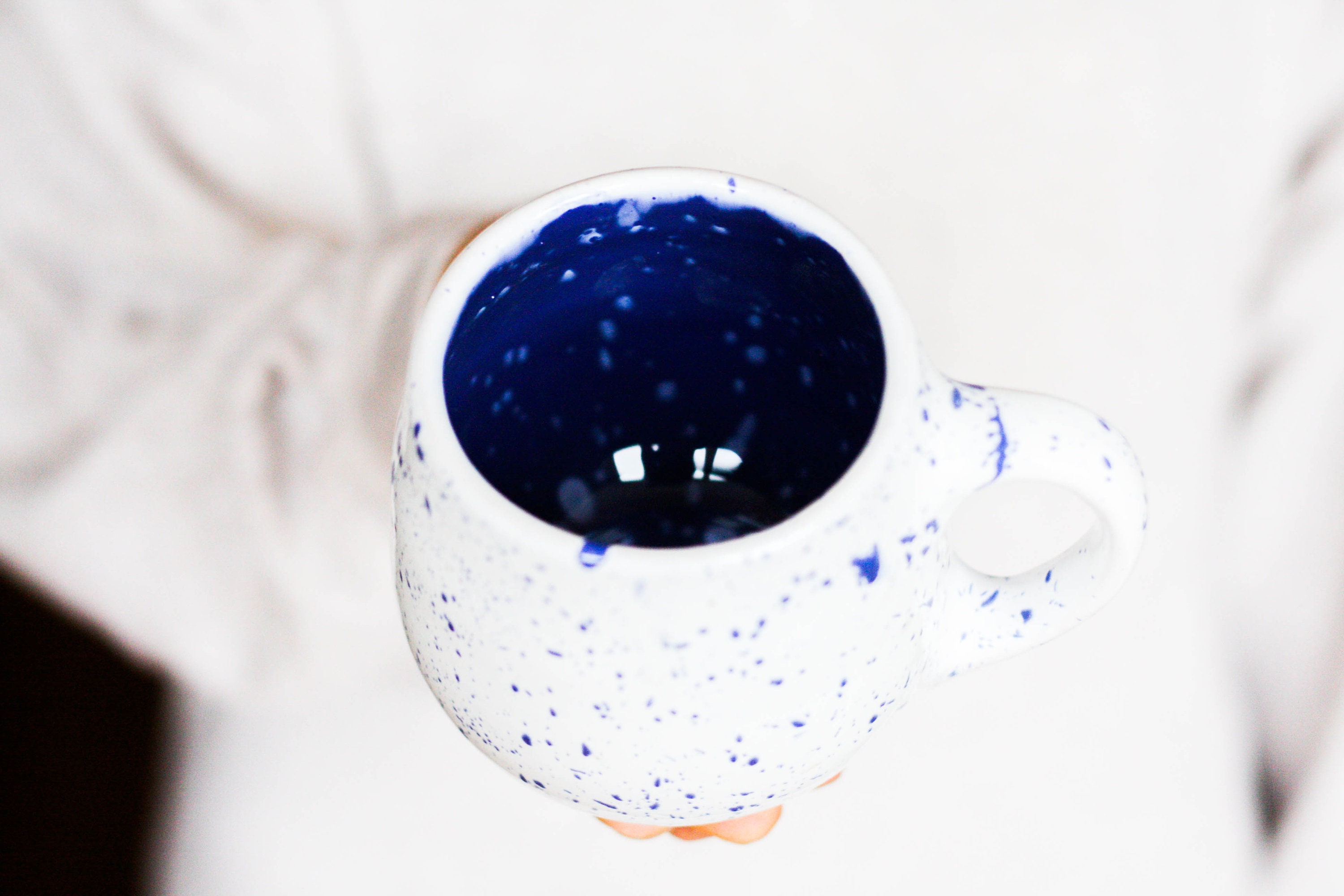 White mug Polka dot mug Dotted cup Rainbow mug Pottery mug | Etsy