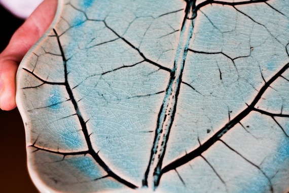 Home & Living Plates Large plate Serving plate Leaf plate Nature plate ...