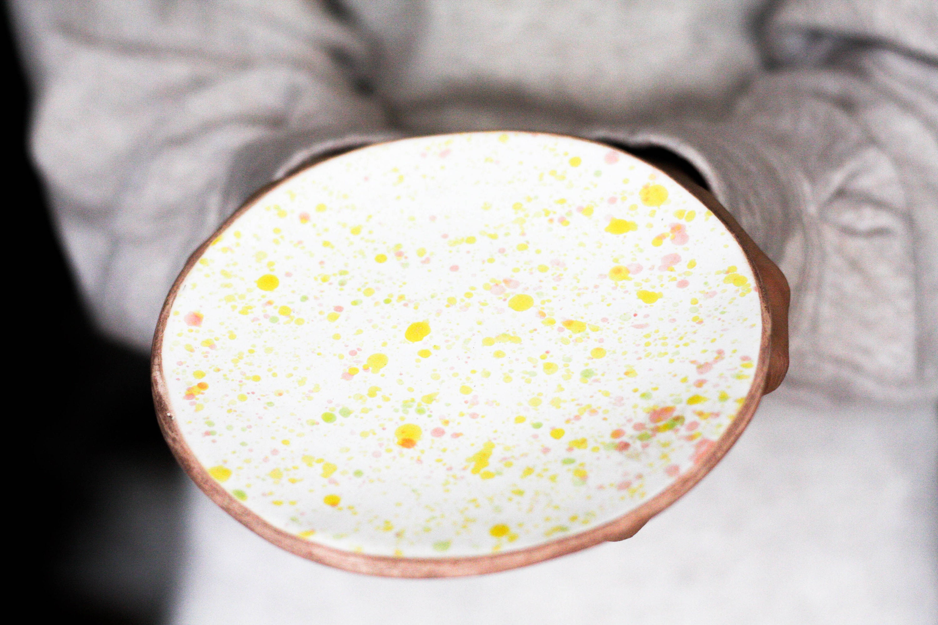 Dotted Color Plate Small Plate Pottery Plates Ring Plate - Etsy