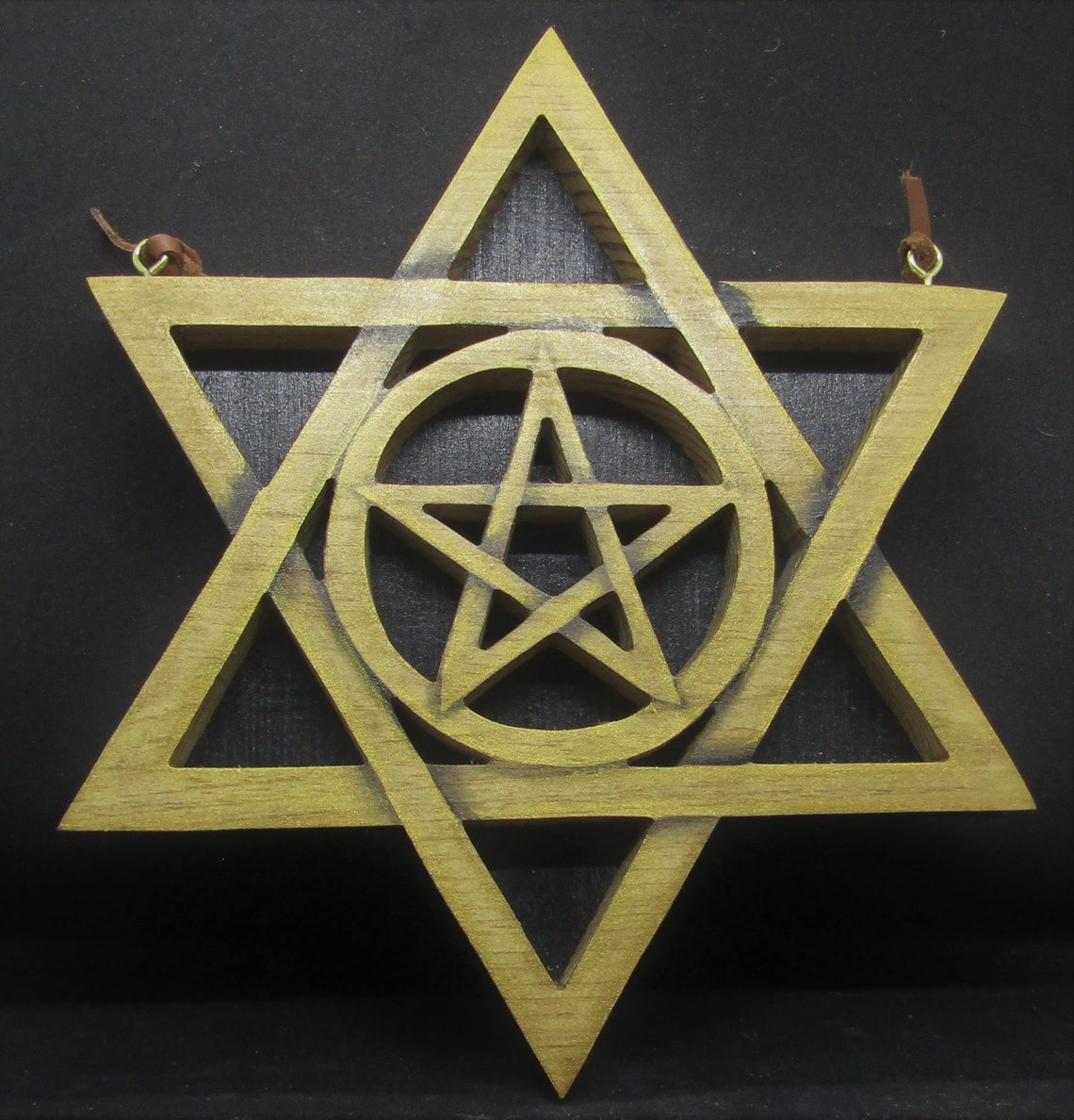 Pentacle. Seal of Solomon Star of David also offer Inverted | Etsy