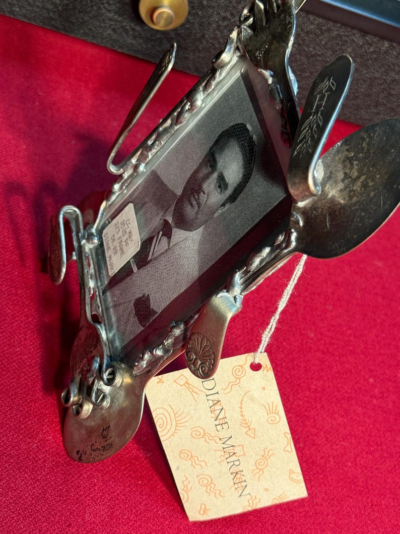 Diane Markin Upcycled Silverware Picture Frame, 1993 Folk Art - Etsy