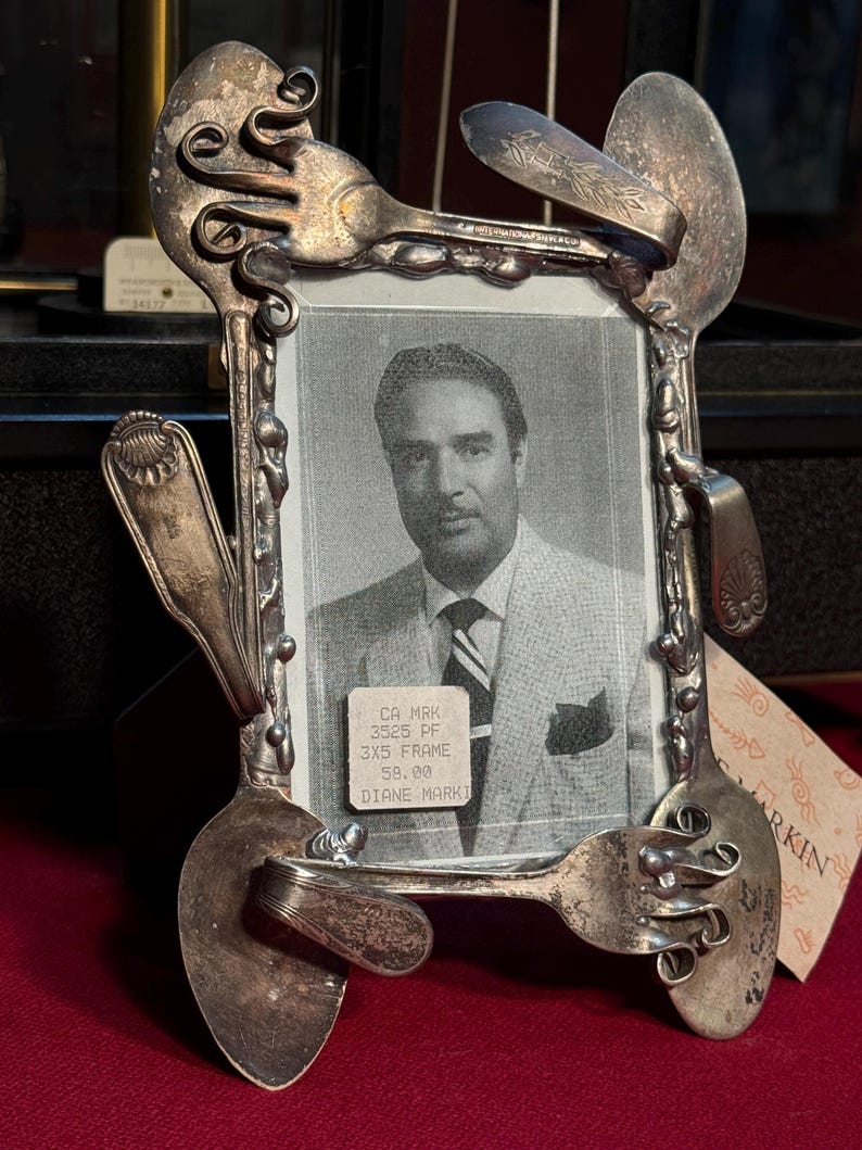 Diane Markin Upcycled Silverware Picture Frame, 1993 Folk Art - Etsy
