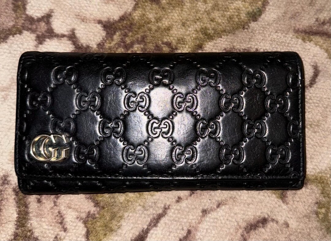 Rare, Authentic Monogram Vintage Gucci Wallet Leather - Etsy