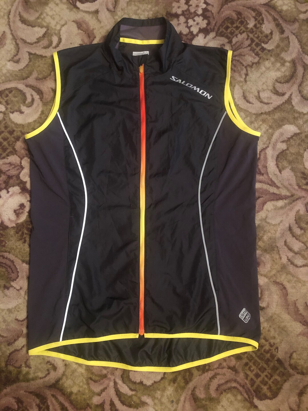 Salomon L Black Clima Wind Full Zip Cycling Vest Techwear - Etsy