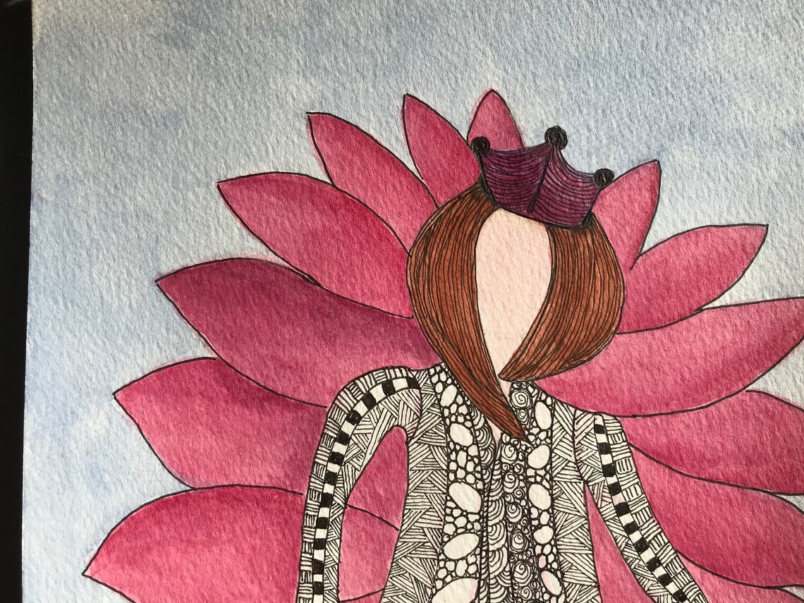 Queen Angel Queen Angel Print of Original 8x10 print of | Etsy