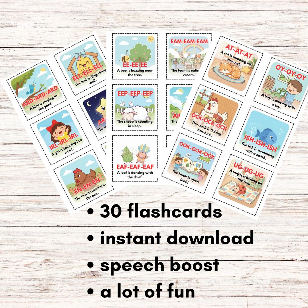 Toddler Flashcards Printable – 30 Baby Speech Development Cards | Early ...