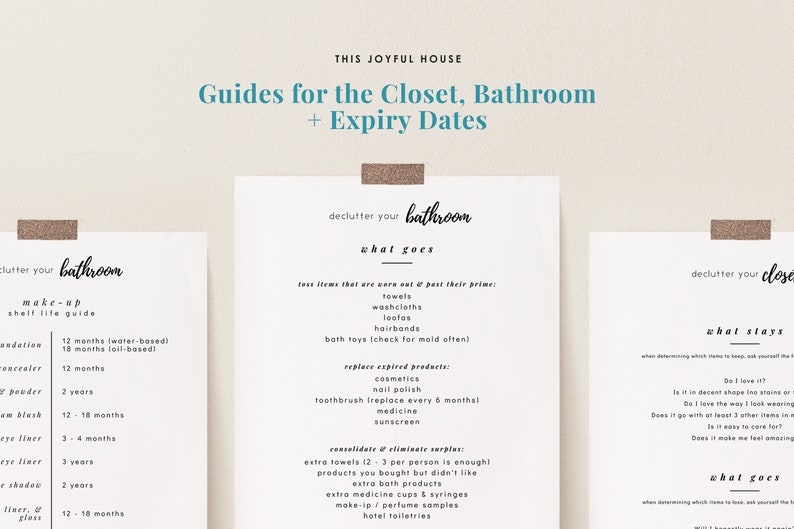 Decluttering Guide & Checklists | Digital Download - Etsy