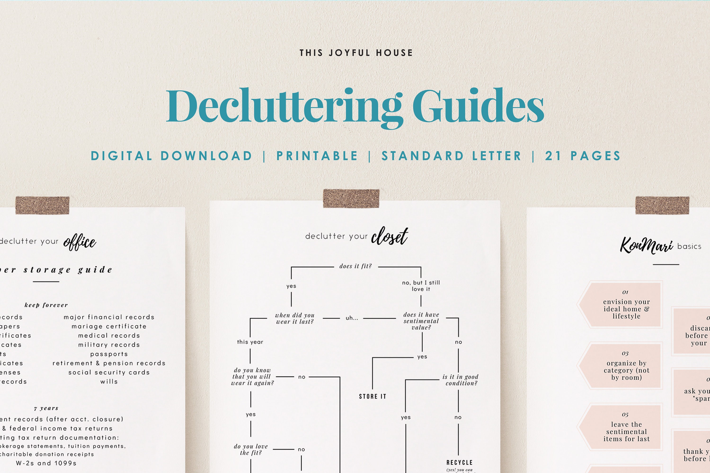 Decluttering Guide & Checklists | Digital Download - Etsy
