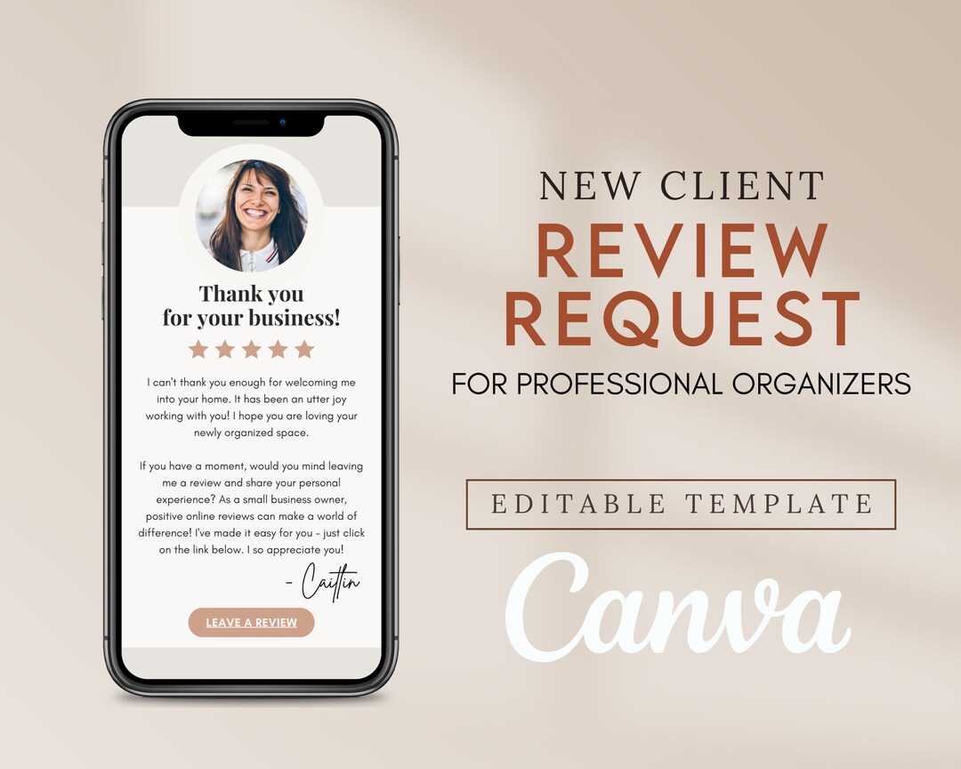 Client Review Request for Professional Organizers | Text Message ...