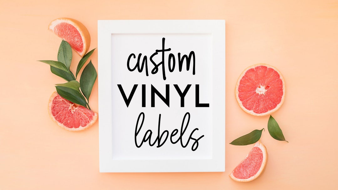 Custom Vinyl Labels | Adhesive Vinyl - Etsy