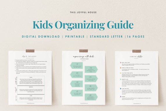 Organizing Guide for Kids Digital Download - Etsy