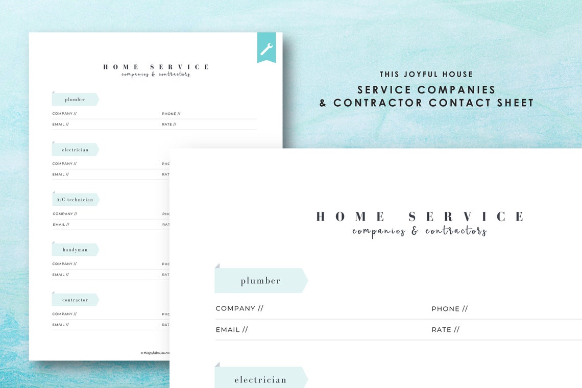 Home Management Maintenance Tracker and Project Planner | Etsy