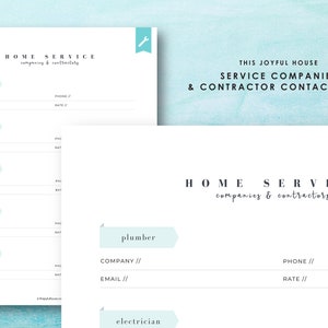 Home Management Maintenance Tracker and Project Planner | Etsy
