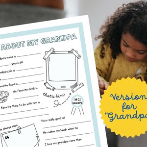 All About Dad Printable | Father's Day Keepsake | PDF | Instant Digital ...