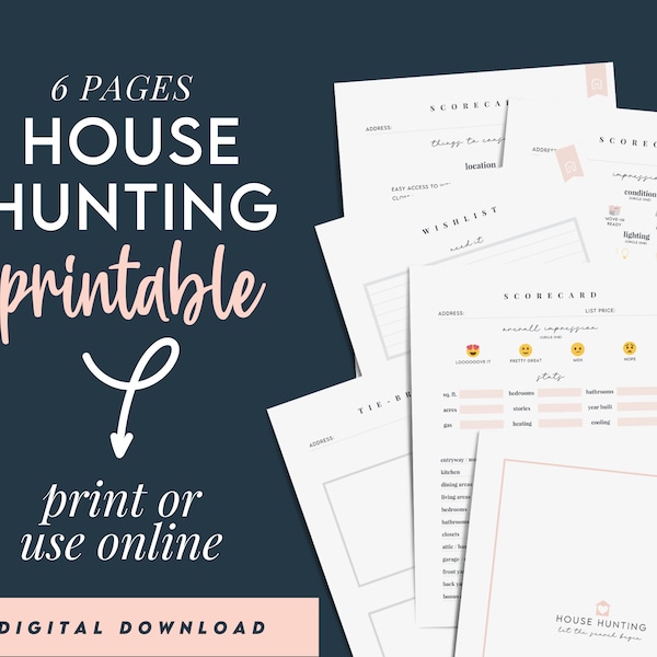 House Hunting Checklist - Etsy