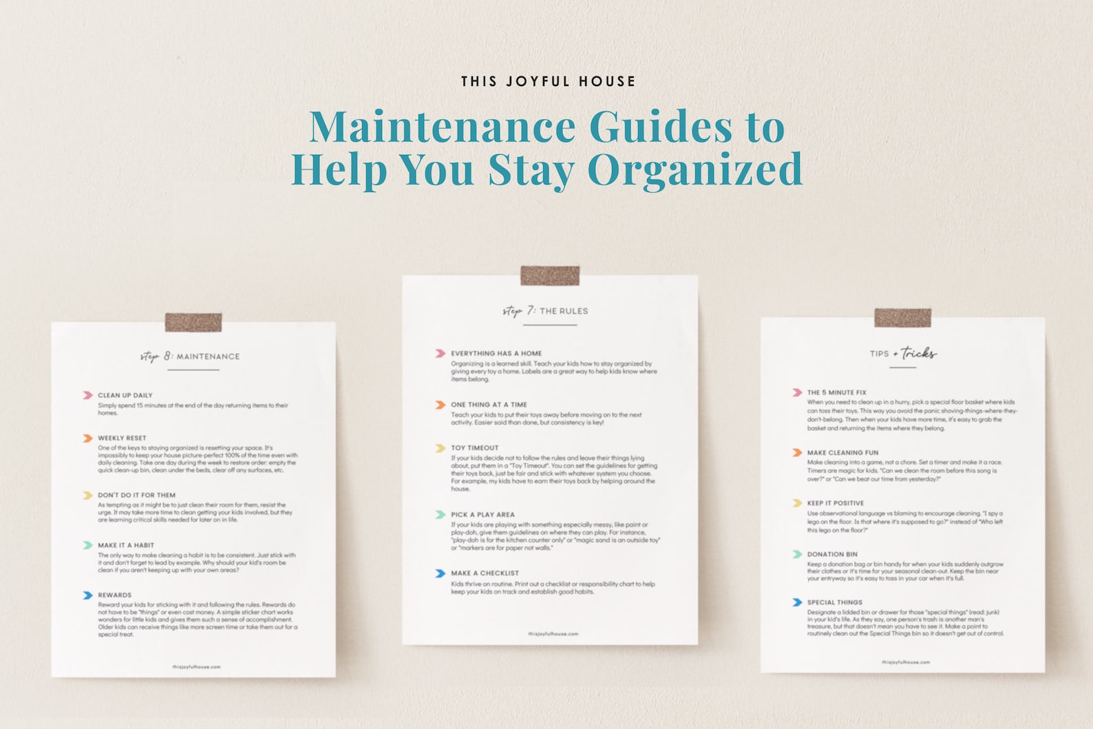 Organizing Guide for Kids Digital Download - Etsy