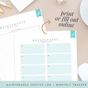 Home Management, Maintenance Tracker, and Project Planner | Digital ...