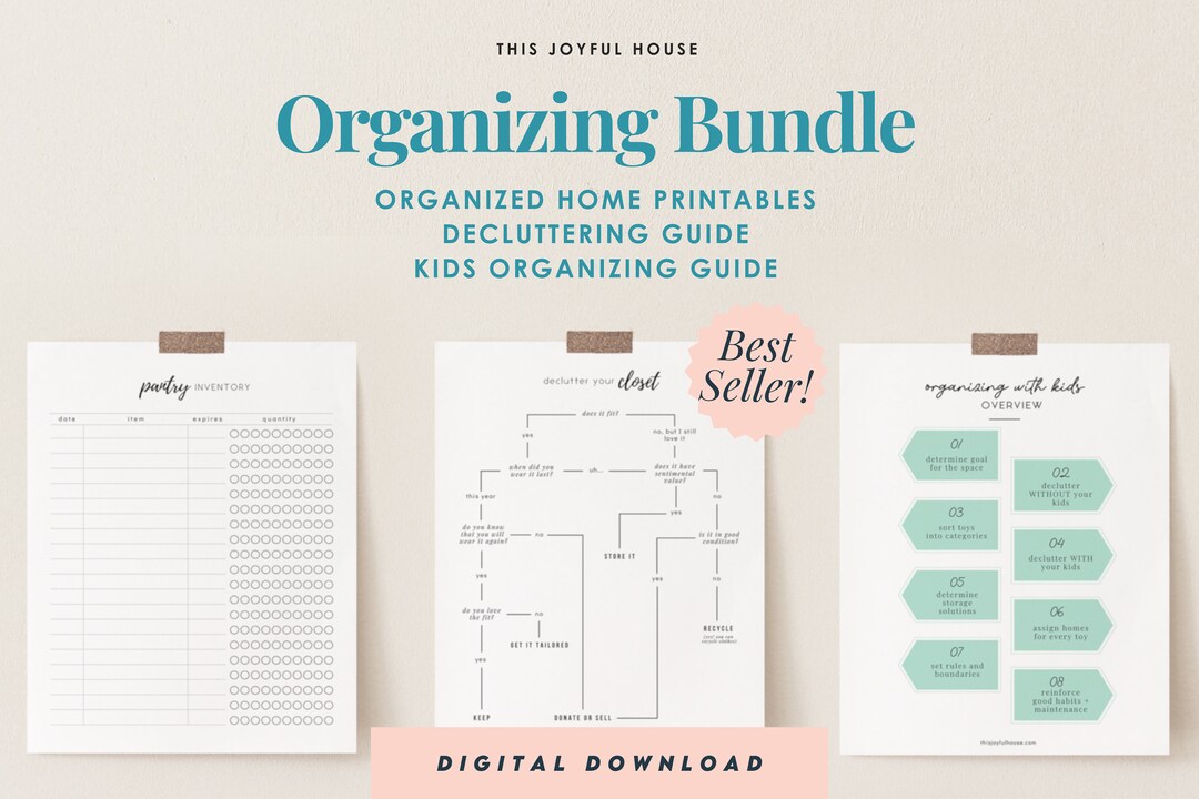 Home Organizing Bundle | 3 Guides for One Great Price | Decluttering ...