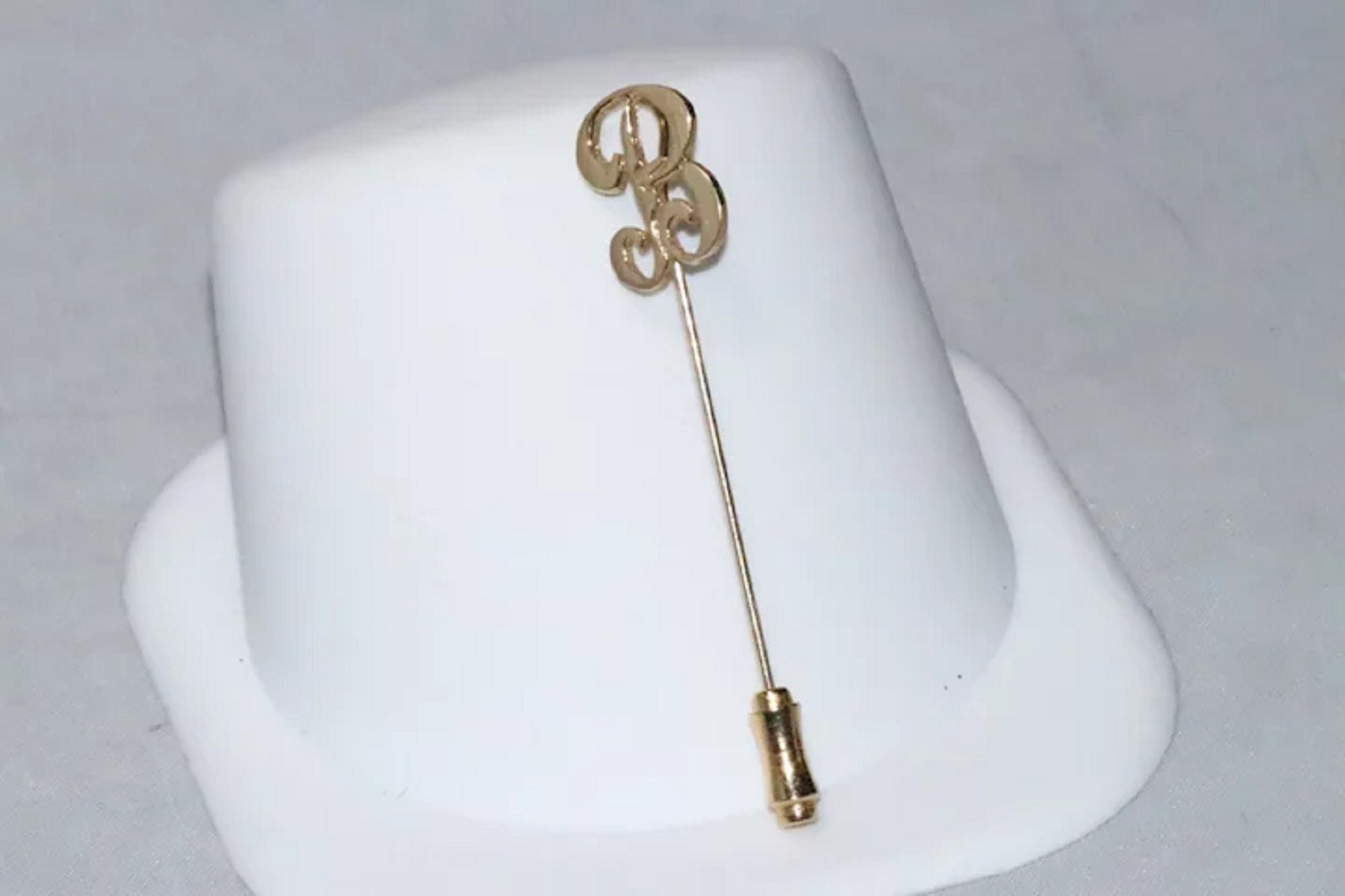Vintage 14K Yellow Gold Initial B Stick Pin - Etsy