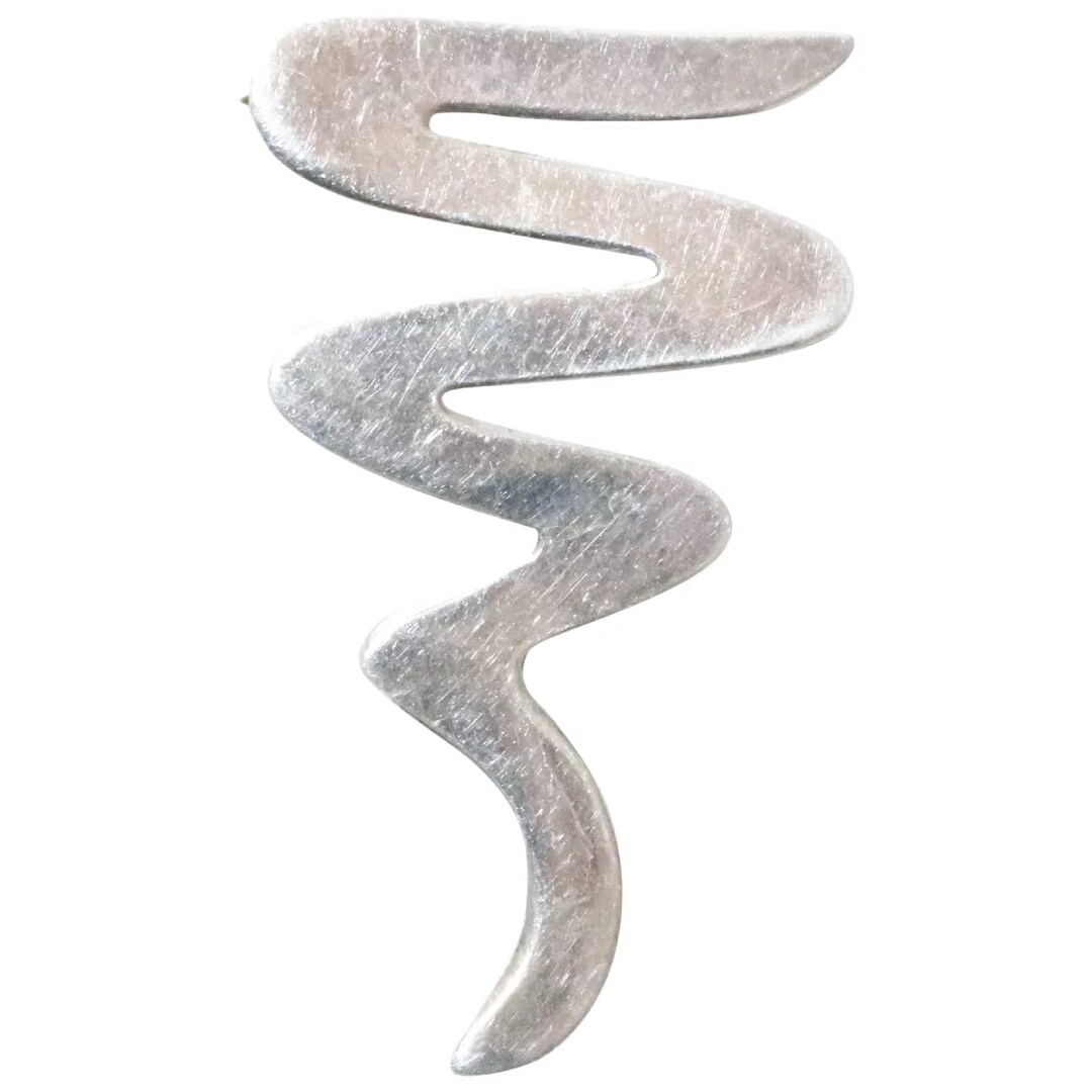 Vintage Sterling Silver Zig Zag Pin - Etsy