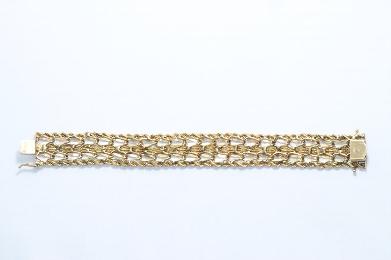 Vintage 14K Yellow Gold Threaded Charm Bracelet - Etsy
