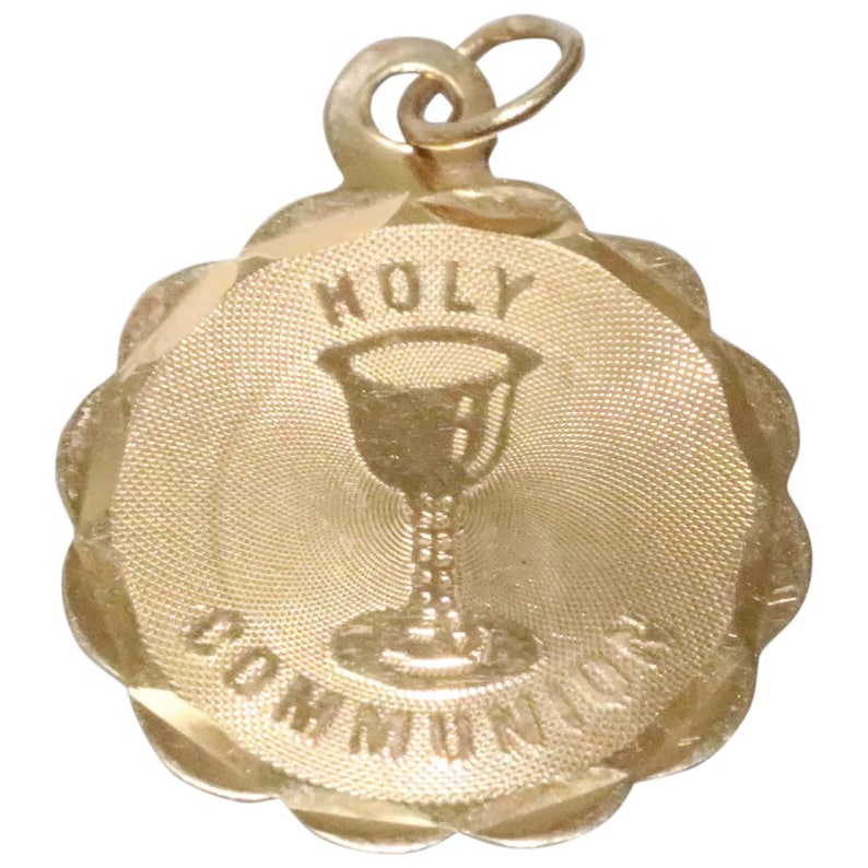 14 KT Gold '' Holy Communion '' Pendant - Etsy
