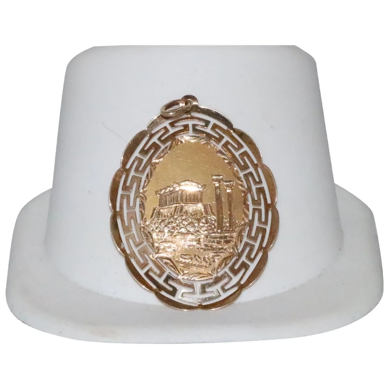 14 KT Gold Ancient Greek Temple of Zeus Pendant - Etsy