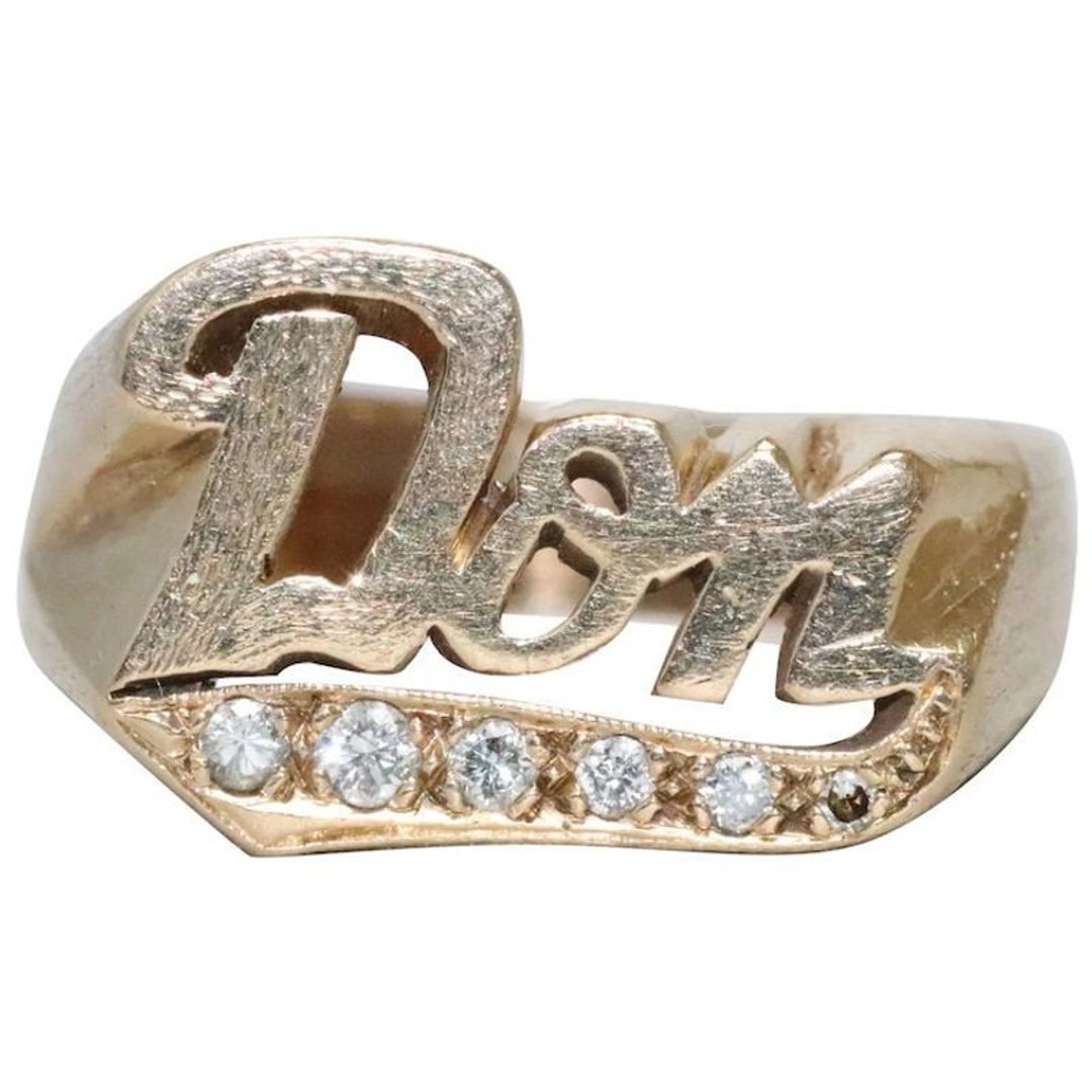 Vintage 14K Gold Diamond Name "don" Ring - Etsy