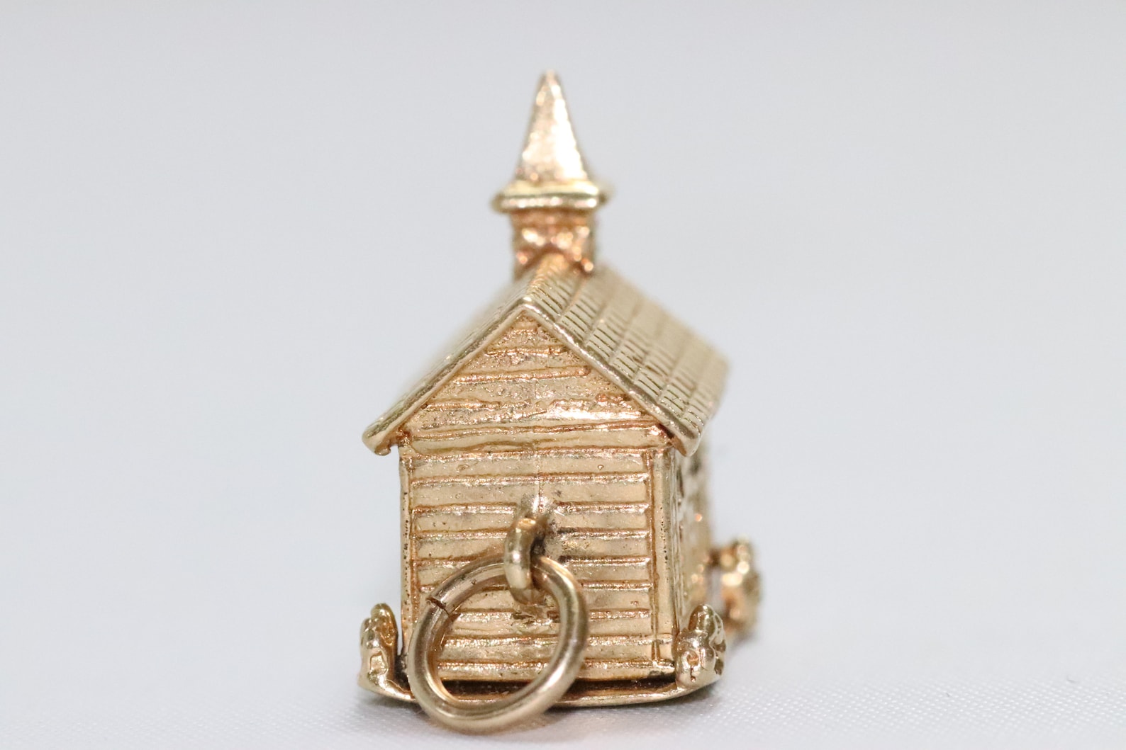 Vintage 14k Yellow Gold House Charm - Etsy
